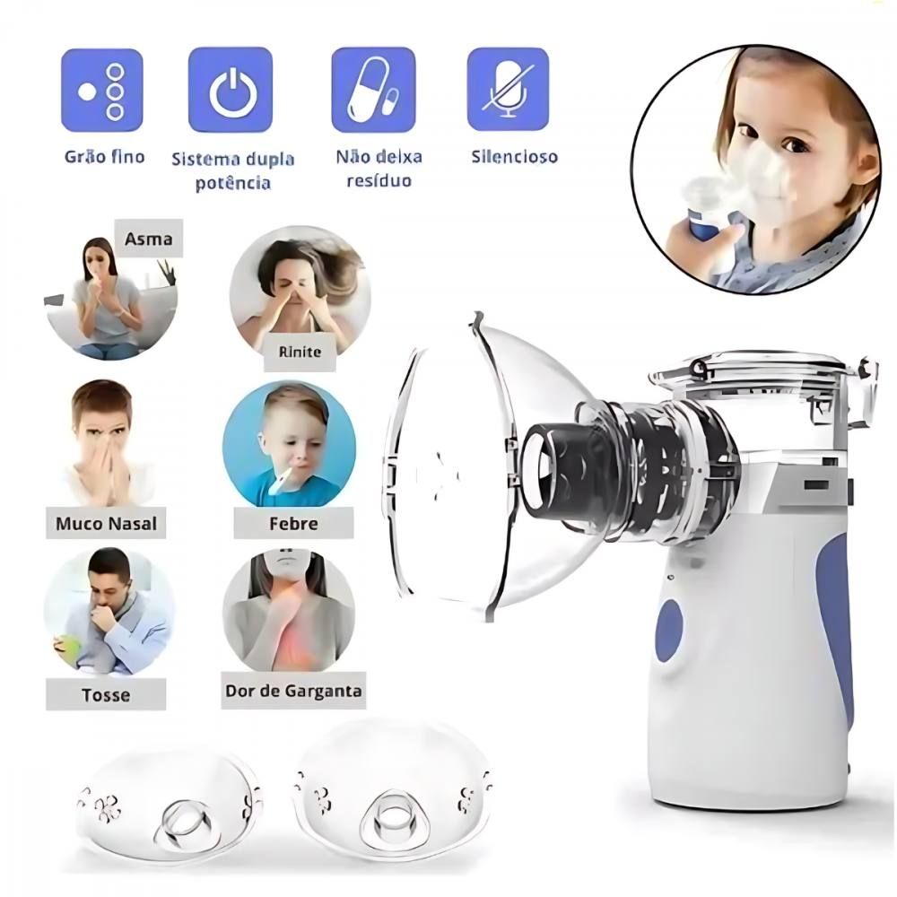 MS-DROP - Inalador Nebulizador Portátil Adulto Infantil Ultrassonico ...